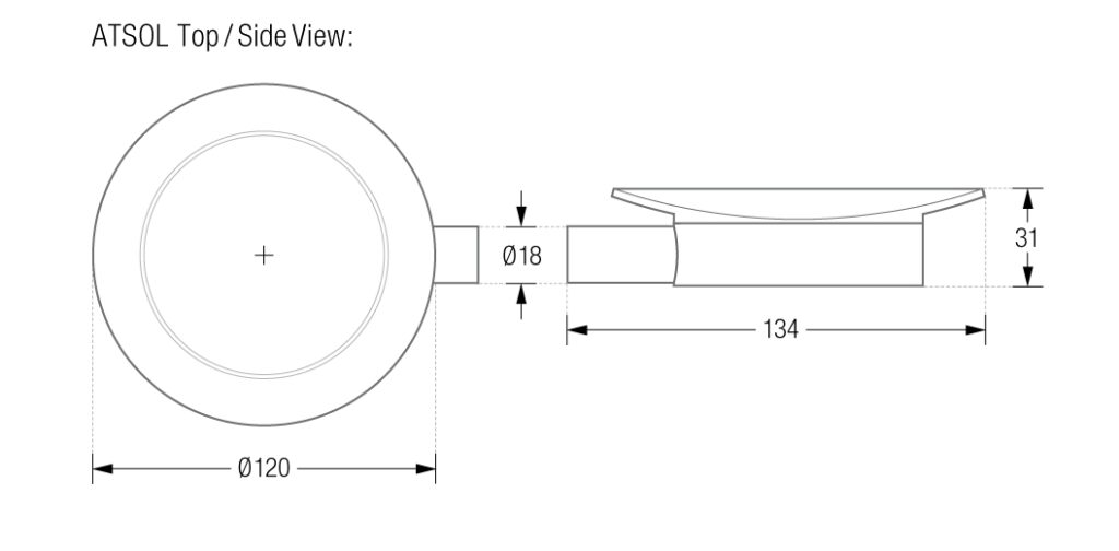 PHOS Wall Mounted Soap Dish | Cloakroom Solutions