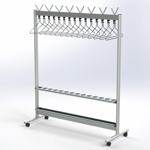 RG703 Mobile Coat Hanger Racks | Cloakroom Solutions
