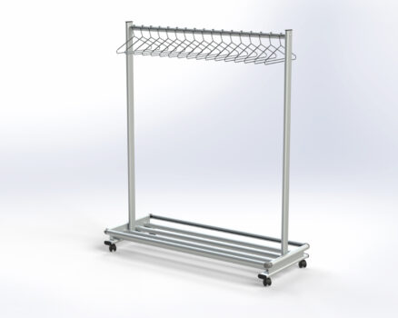RGW40LR Mobile Coat & Luggage Rack | Cloakroom Solutions