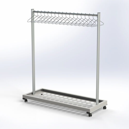 RGW40LR Mobile Coat & Luggage Rack | Cloakroom Solutions